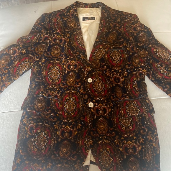 Cortefiel | Suits & Blazers | Corte Fiel Vtg Velvet Coat Size 4 Royal ...